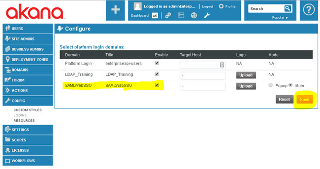 Example - SAML Single Sign-On