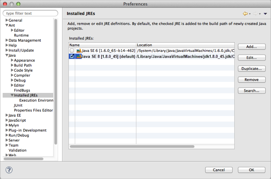 Eclipse Workspace Setup